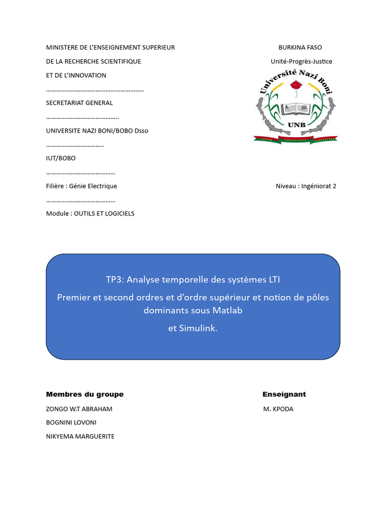 TP3 Matlab | PDF