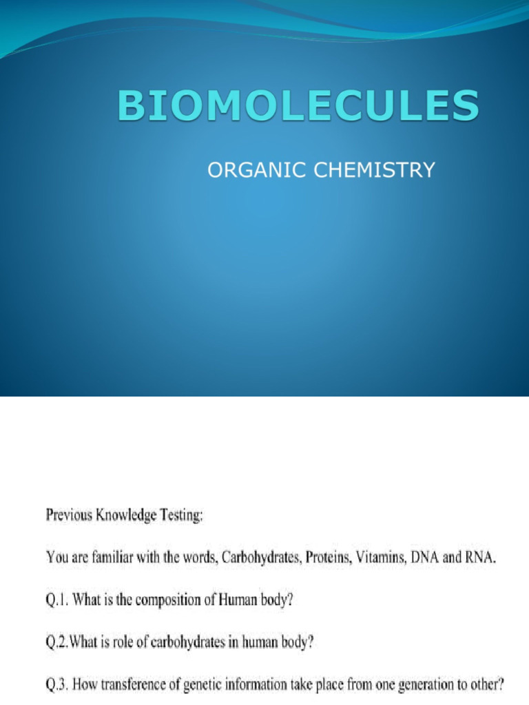 Biomolecules ppt | PDF