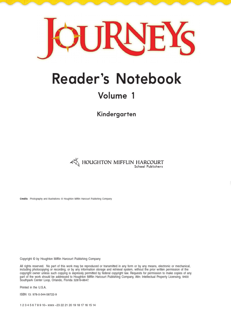 Journeys Readers Notebook GK Units1-3 Student | PDF | Copyright ...