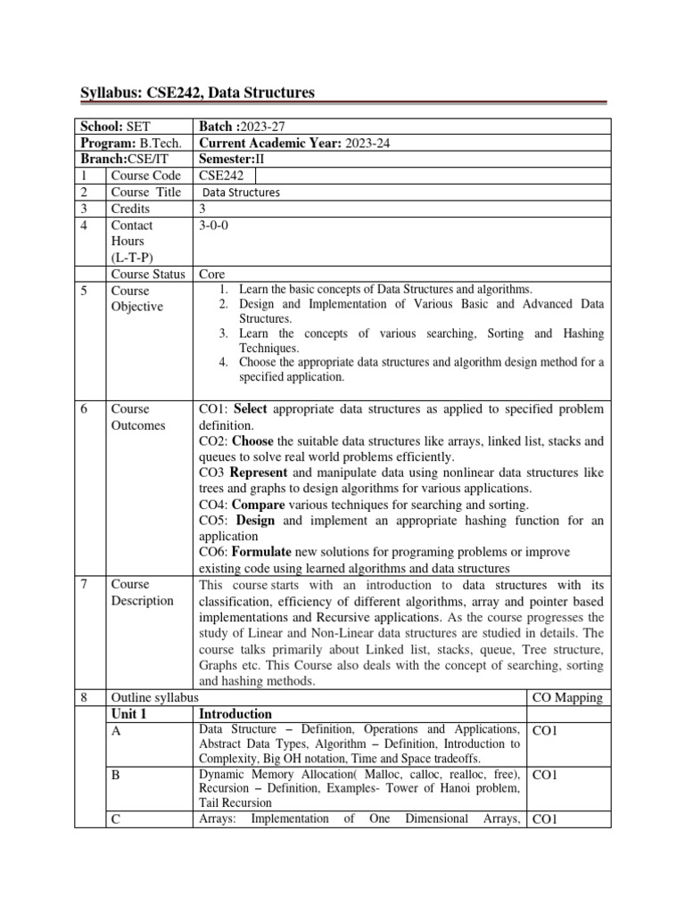 CSE242 DataStructures | PDF | Queue (Abstract Data Type) | Data Structure