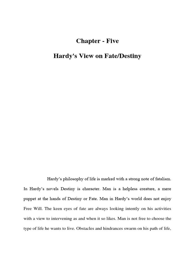 Fate in Hardy 2 | PDF | Destiny