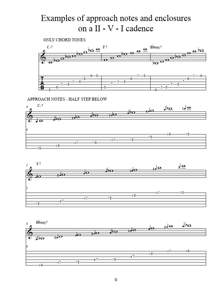 Approach Notes On A 251 Cadence | PDF