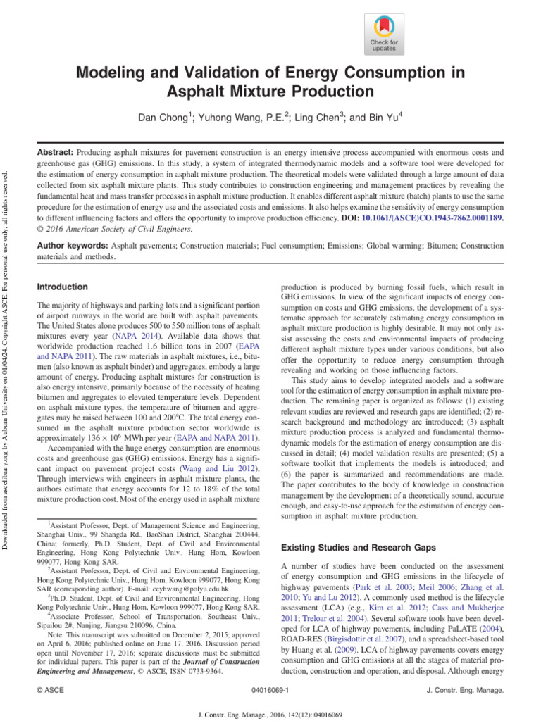 Chong Et Al 2016 Modeling and Validation of Energy Consumption in ...