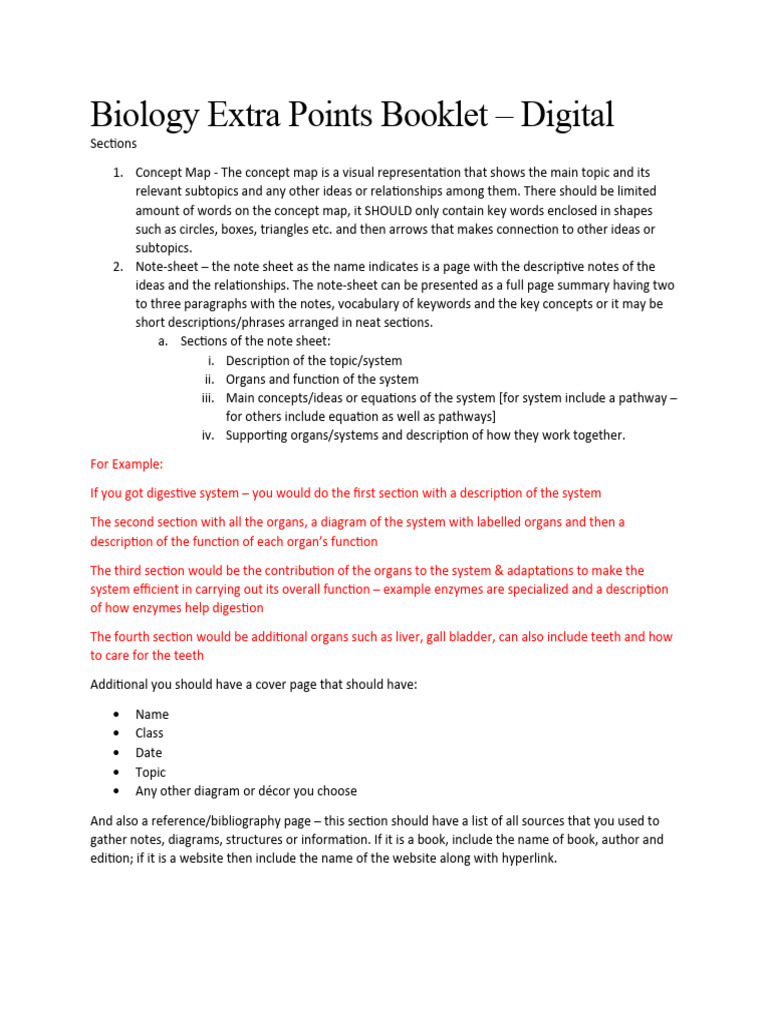 Biology Extra Points Booklet | PDF | Language Arts & Discipline ...