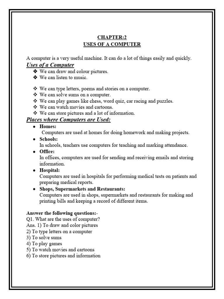 Class 1 | PDF | Computer Keyboard | Double Click