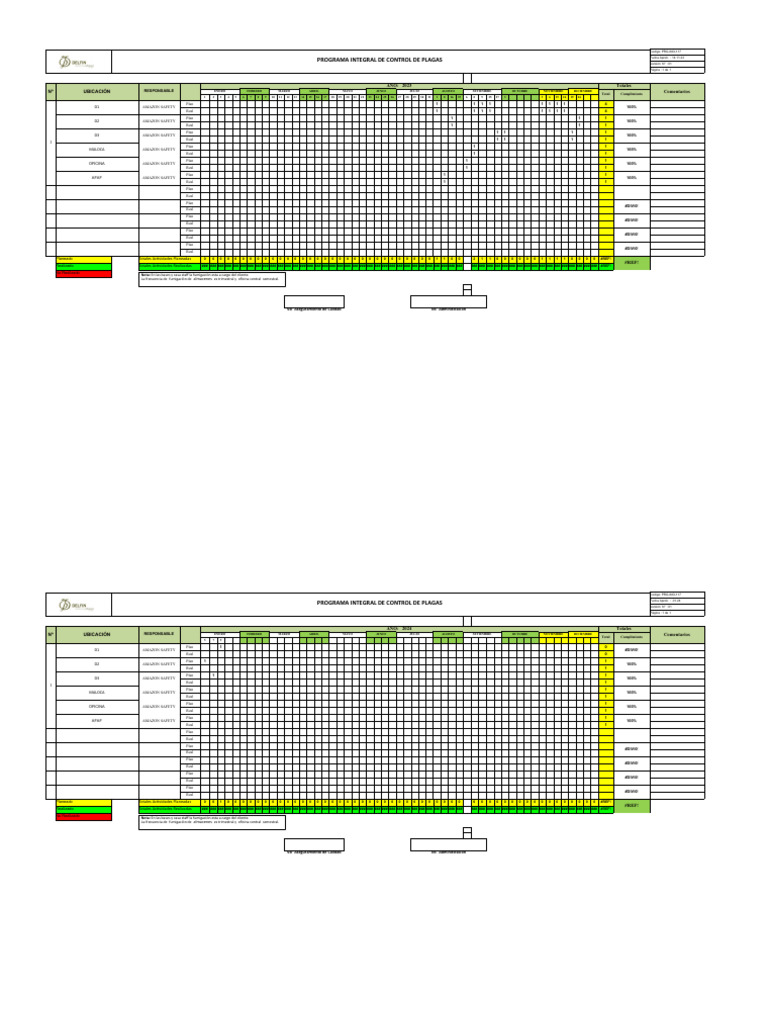 PRG-INO-117 Programa Integral Control Plagas | PDF