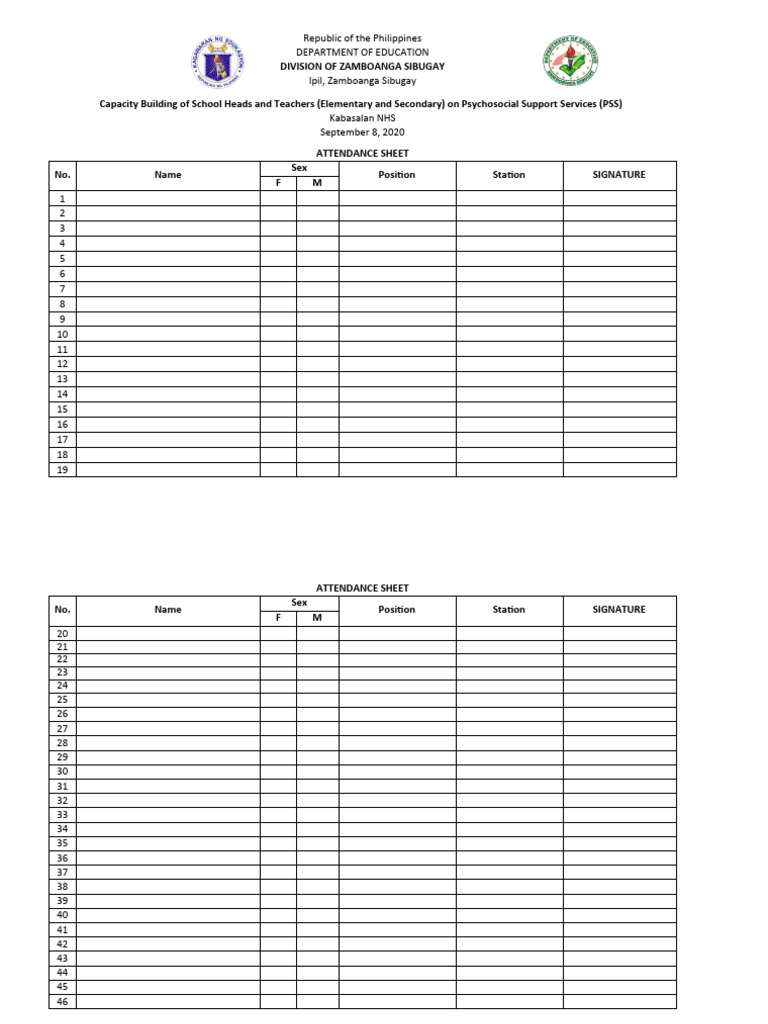 Attendance. PSS 1 | PDF | Government | Public Administration