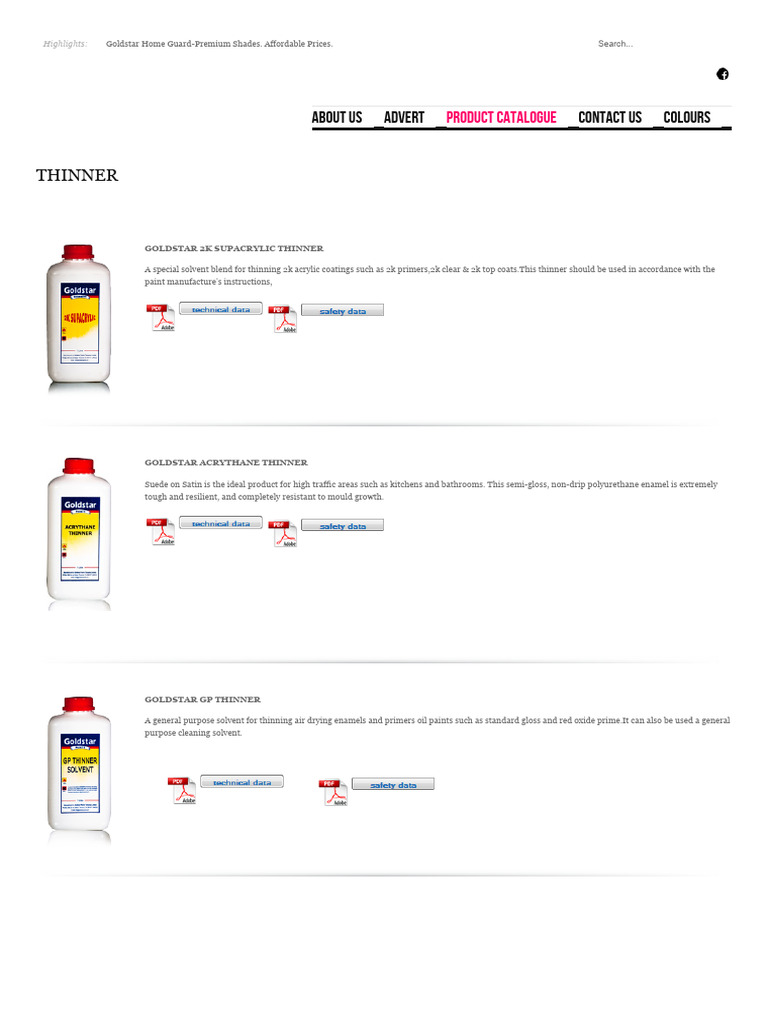 THINNER | PDF | Paint | Materials