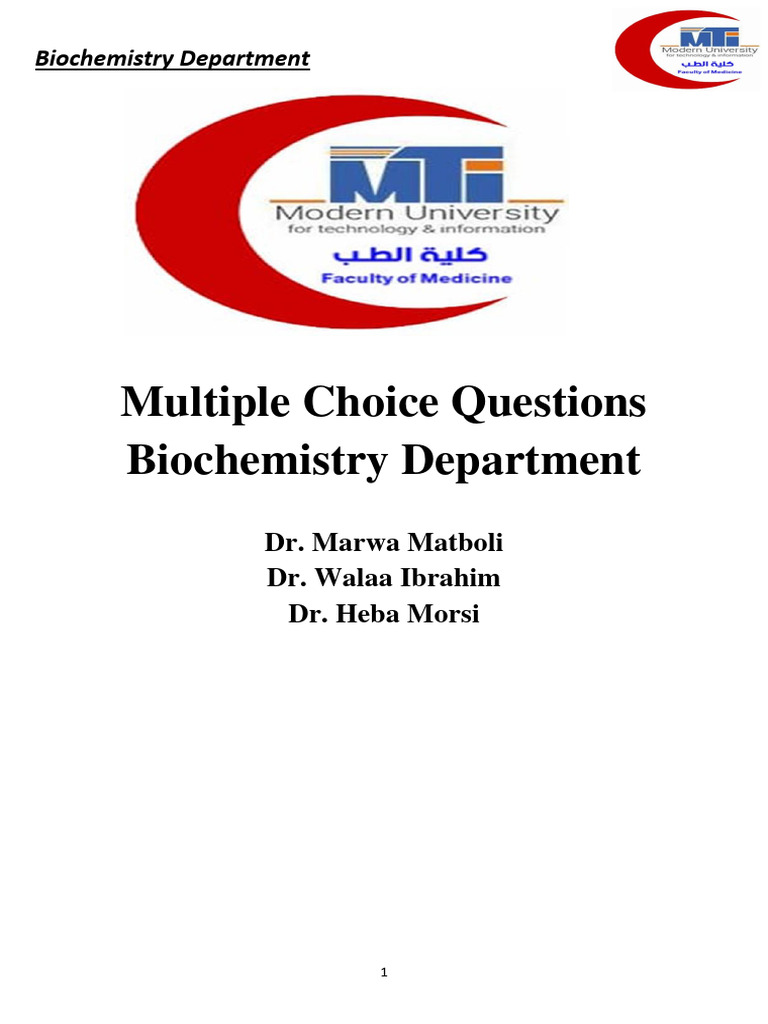 Biochemistry MCQs Revision | PDF | Hemoglobin | Nucleotides