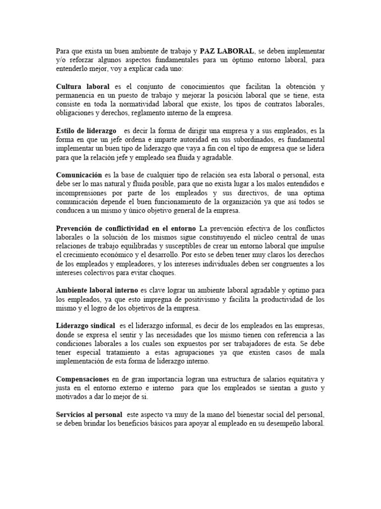 Paz Laboral | PDF | Derecho laboral | Business