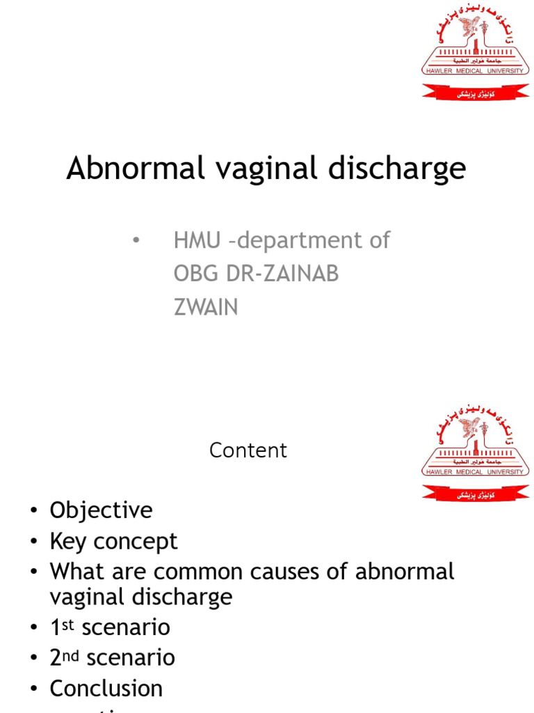 9 - Abnormal Vaginal Discharge | PDF | Sexual Anatomy | Medical Specialties