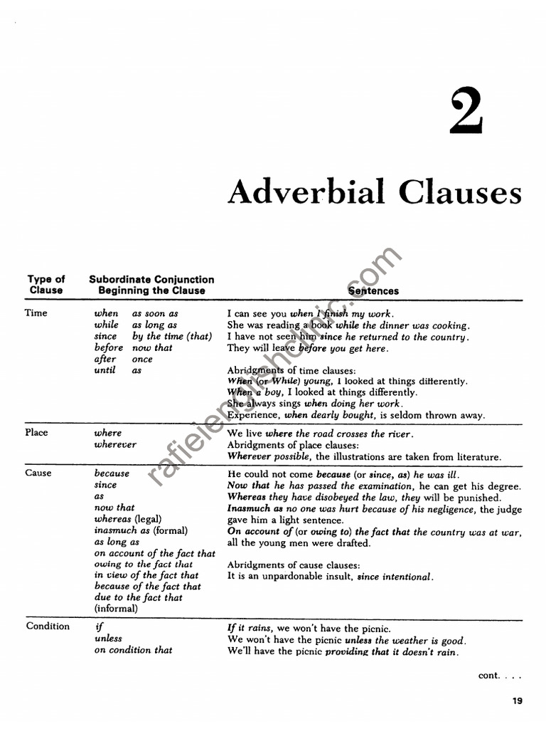 Materi Adverbial Clause (Research 2.1-2.4) | PDF