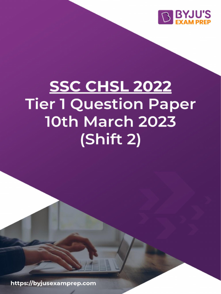 SSC CHSL Question Paper 2023 10-03-2023 2nd Shift 85 | PDF | Question