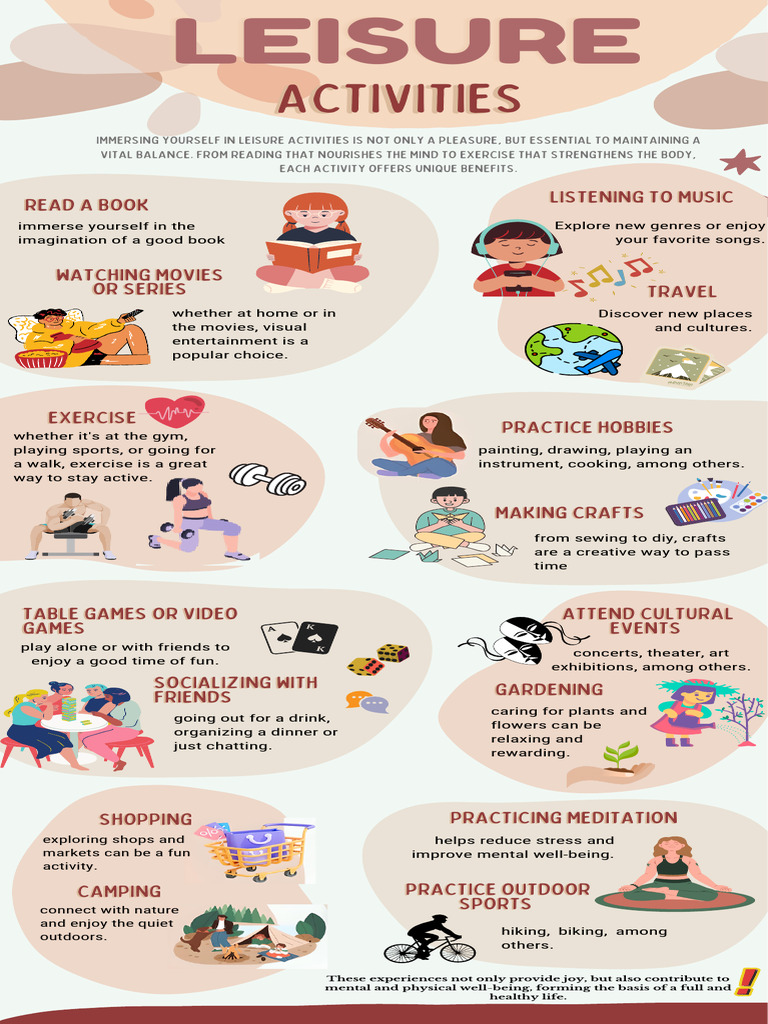 Actividades para Tiempo Libre - en Ingles | PDF | Sports | Hobbies