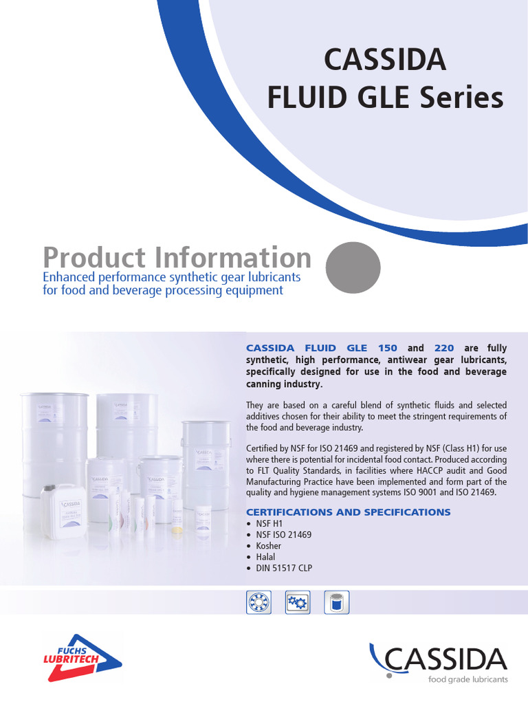 Cassida Fluid Gle | PDF | Lubricant | Materials