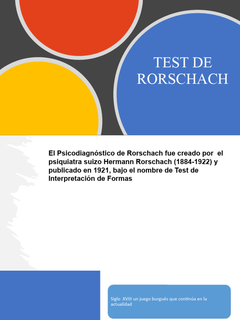 Correccion Test de Rorschach | PDF | Percepción | Ciencias del ...