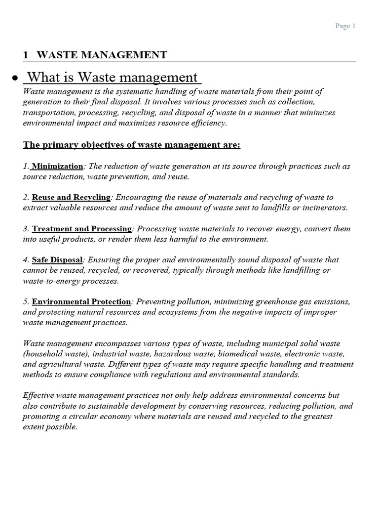 WASTE MANAGEMENTmicrobiology Assignemet | PDF | Waste Management | Waste