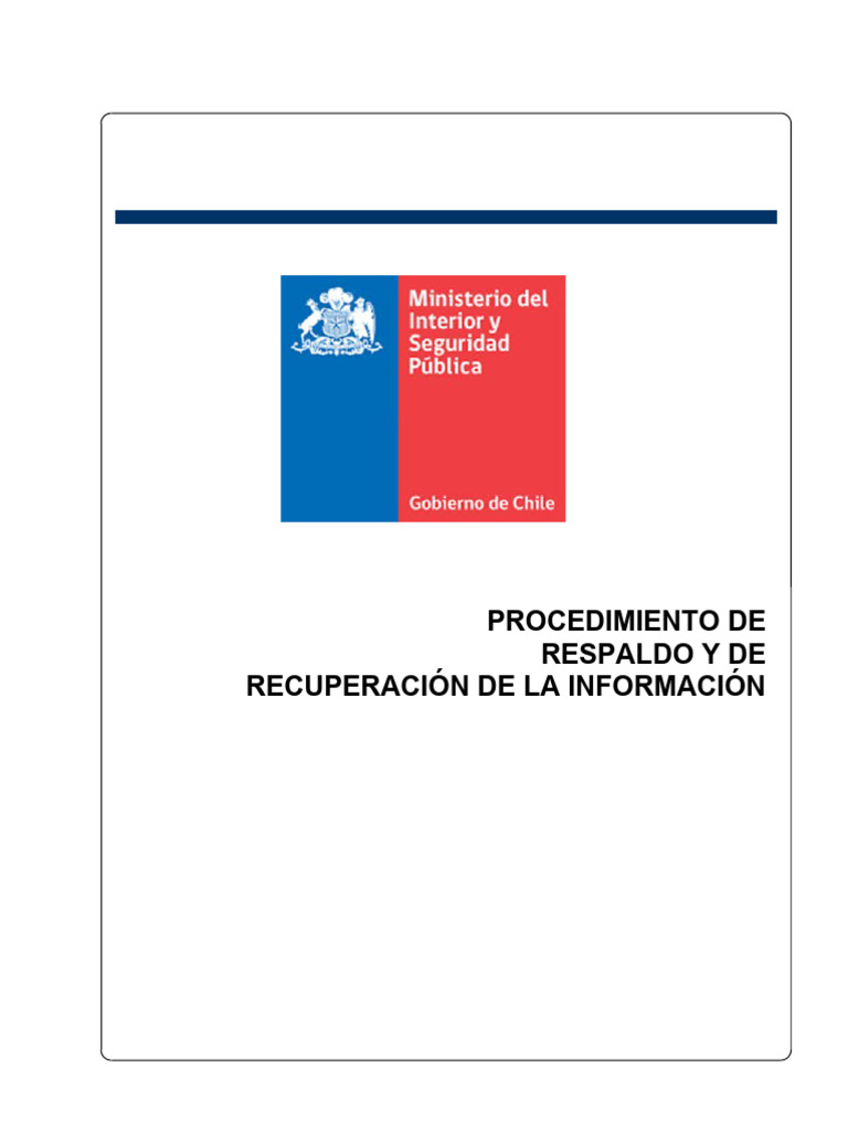 TEMPLATE Procedimiento de Respaldo y de Recuperacion de la Informacion | PDF | La seguridad ...