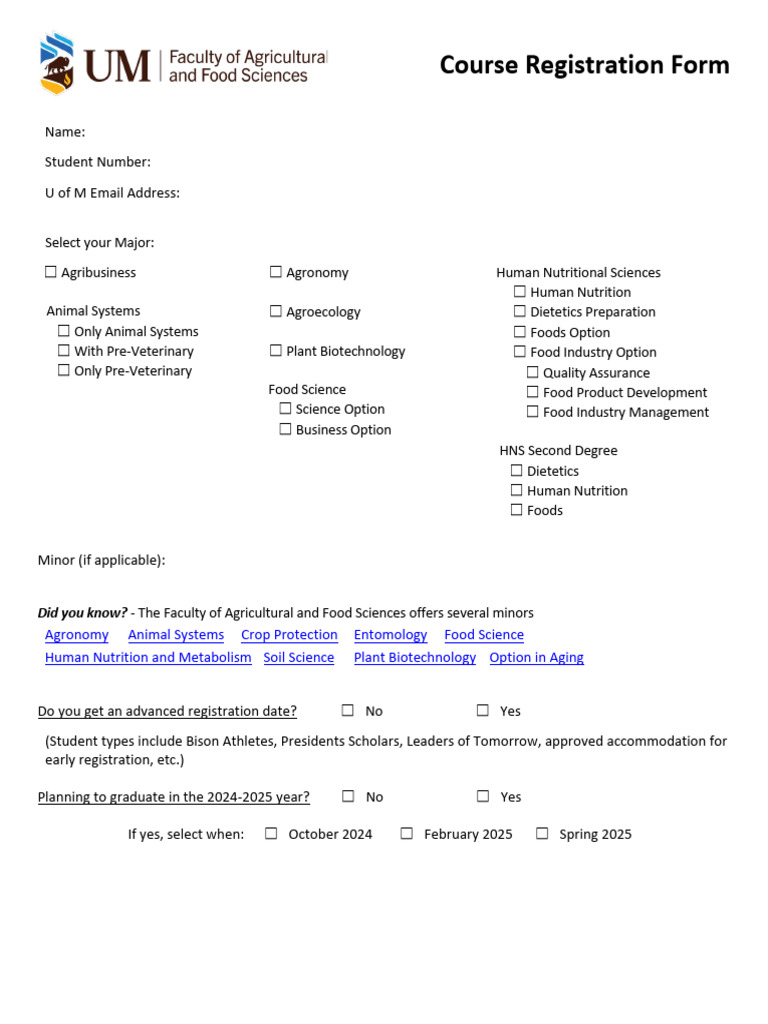 Registration Planning Form 2024-25 | PDF | Food Industry | Agriculture