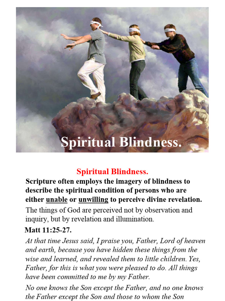 Spiritual-blindness | PDF | Jesus | Bible