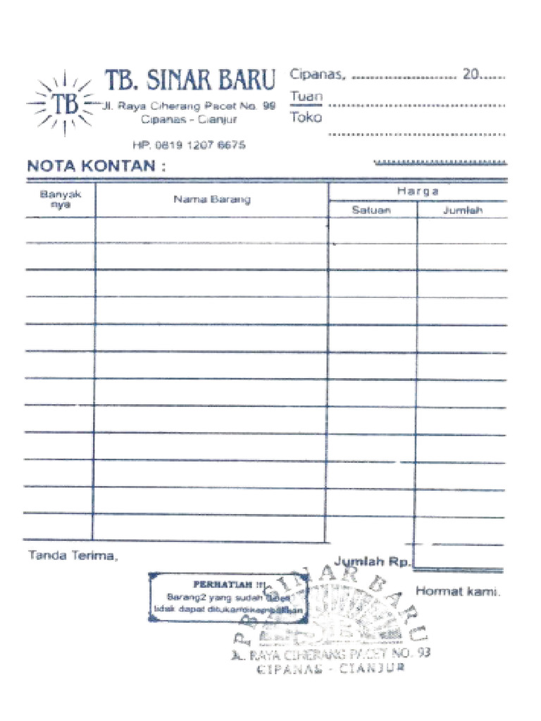 NOTA SINAR BARU | PDF