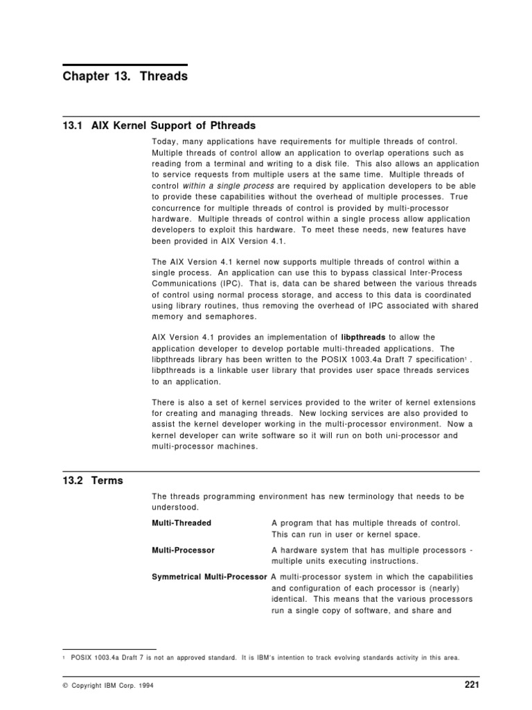 Aix Manual Threads Pdf Thread Computing Scheduling Computing 