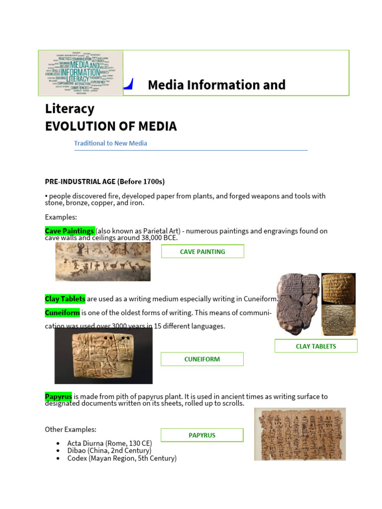 MIL - Evolution of Media | PDF | Printing Press | Papyrus MIL - Evolution of Media | PDF | Printing Press | Papyrus