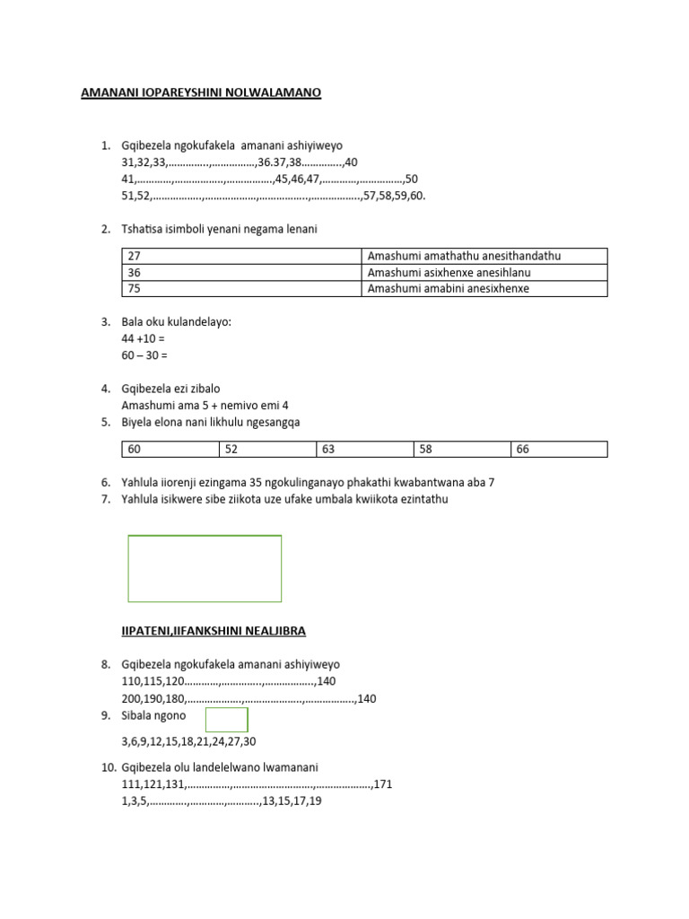 Grade 2 Term 3 Task | PDF