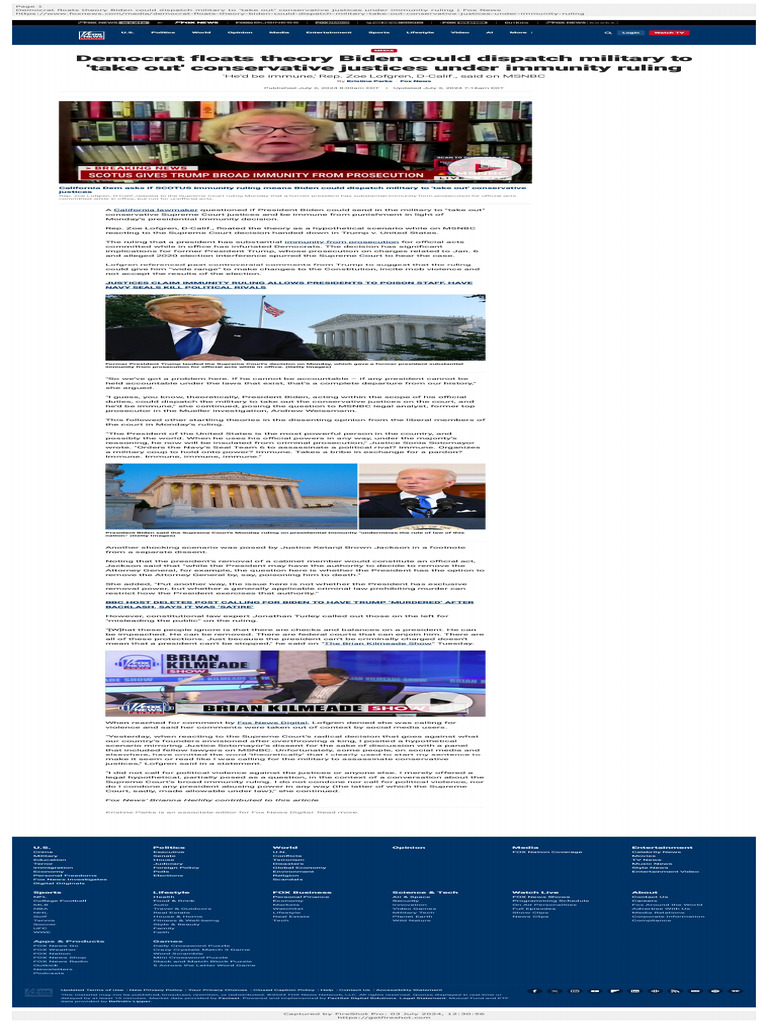 Democrat Floats Theory Biden Could Dispatch Military To 'Take Out ...