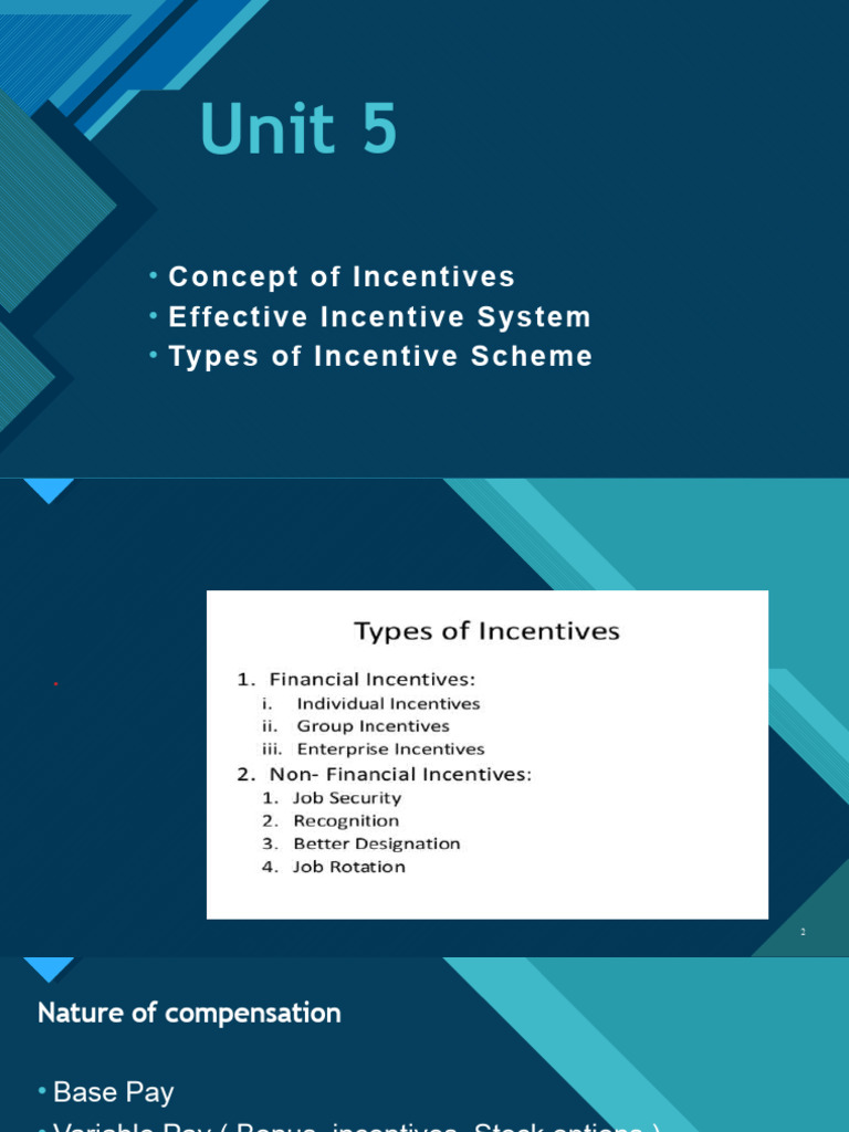 Incentives and Their Types | PDF | Incentive | Employment