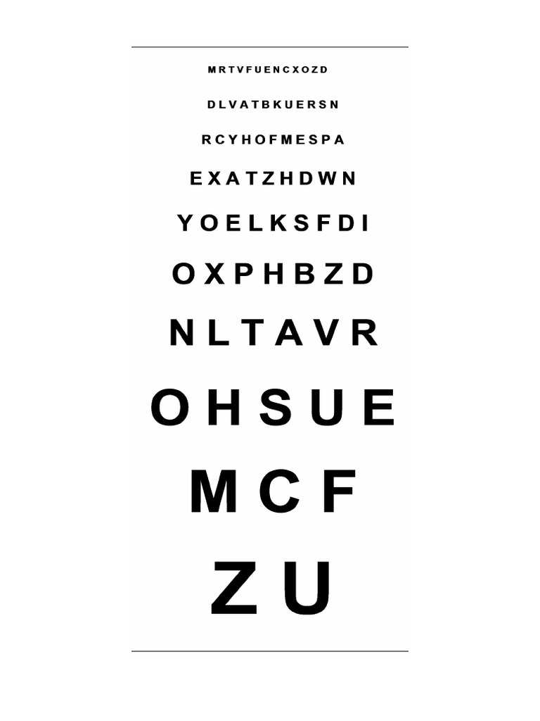 Alphabet - Test de Vue | PDF