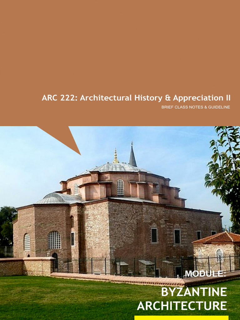 Arc 266 Byzantine Architecture | PDF | Dome | Byzantine Empire
