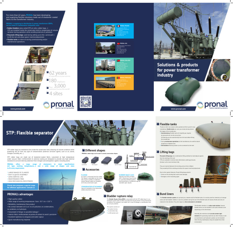 Transformer Conservator Solutions by Pronal | PDF | Natural Rubber ...