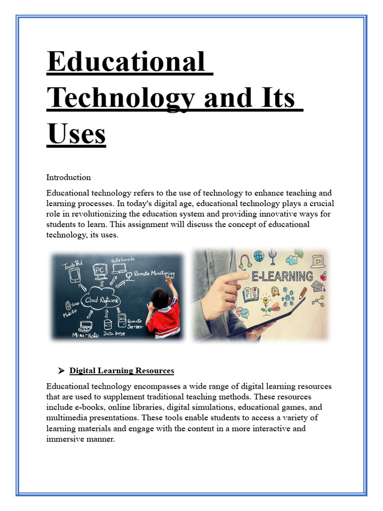 Educational Tech for Modern Learning | PDF | Educational Technology ...