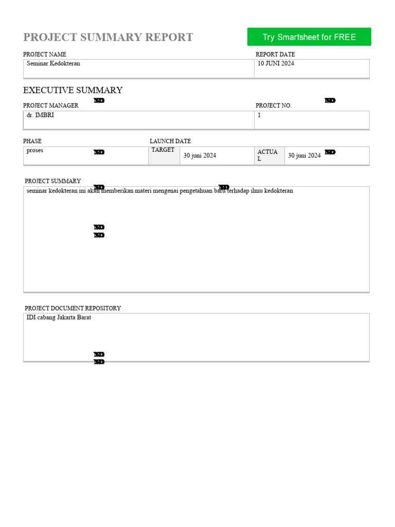 Seminar Kedokteran Project Summary | PDF