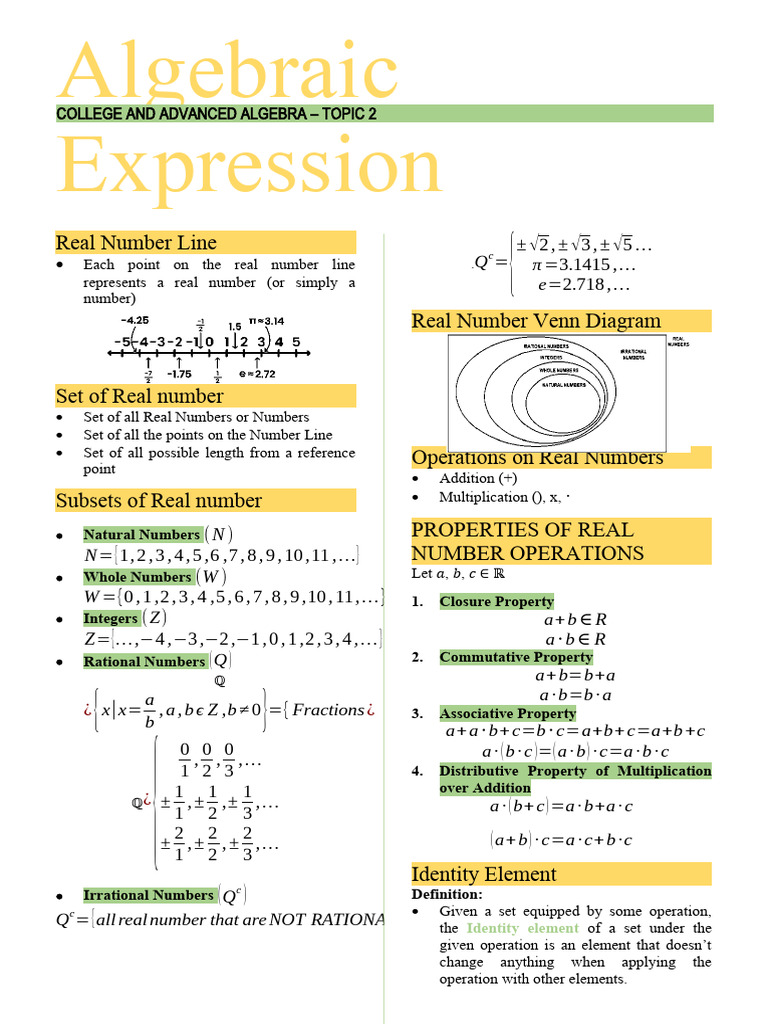 Topic 2 (Algebraic Expression) | PDF | Factorization | Polynomial