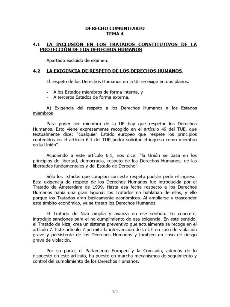 Derecho Comunitario-Tema 4 | PDF | tratado de Maastricht | Estado miembro de la Unión Europea