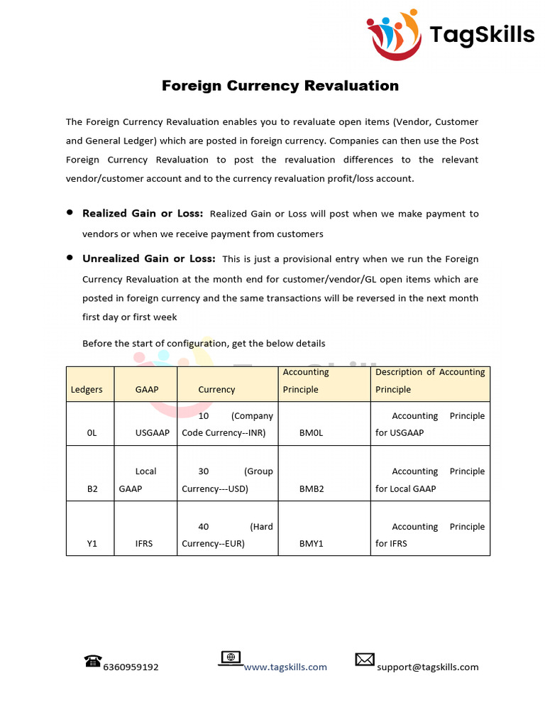 Foreign Currency Revaluation: Realized Gain or Loss | PDF | Generally Accepted Accounting ...