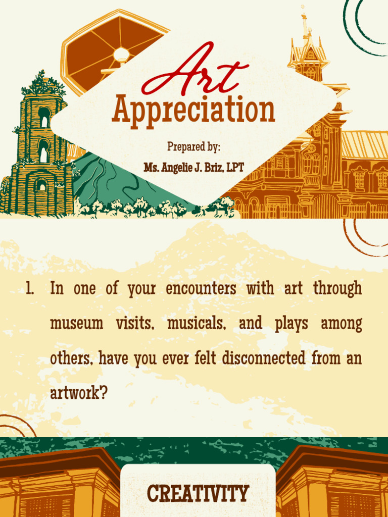 Art Appreciation Lesson | PDF | The Arts | Creative Writing