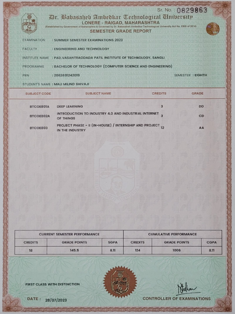 Mark Sheet | PDF | Technology & Engineering
