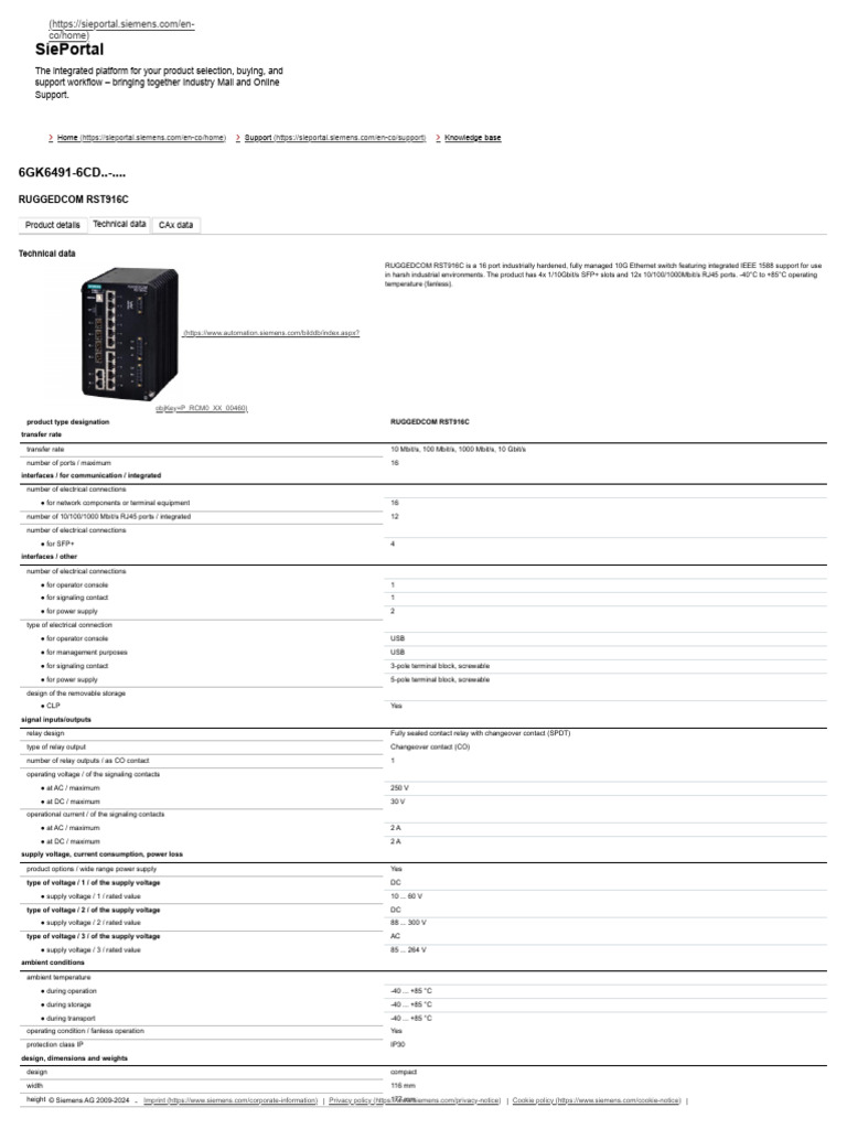 6GK6491-6CD..-.... - Industry Support Siemens-Switch | PDF | Security ...