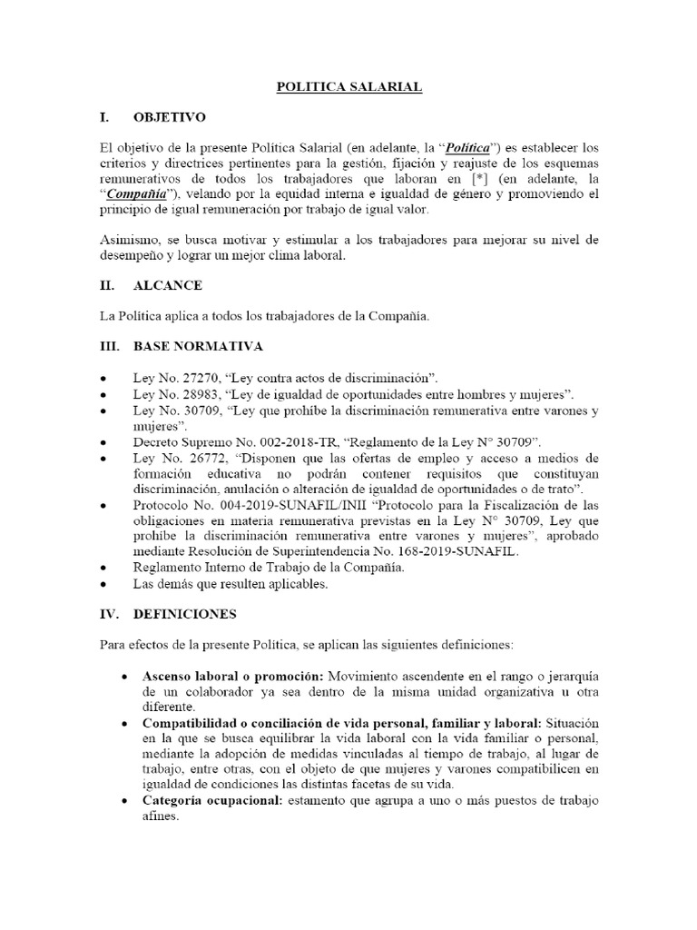 Modelo Politico Salarial PDF | PDF