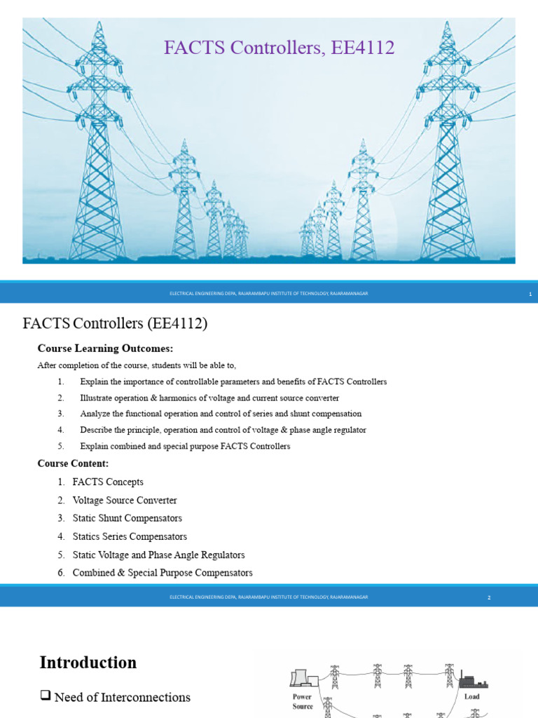 Unit1 FACTS Controller | PDF | Electric Power Transmission | Capacitor