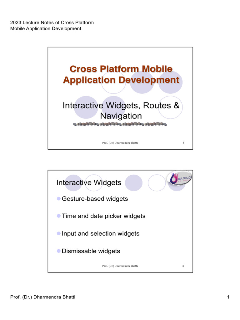 CrossPlatformMobileApplicationDevelopment Unit-3 | PDF | Cross Platform Software | Mobile App