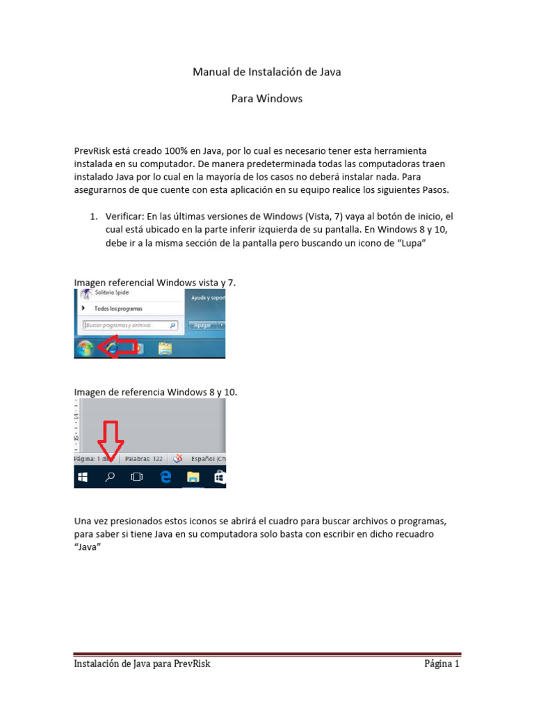 (Solo Si Falla La Instalacion) Como Instalar Java para PrevRisk | PDF ...