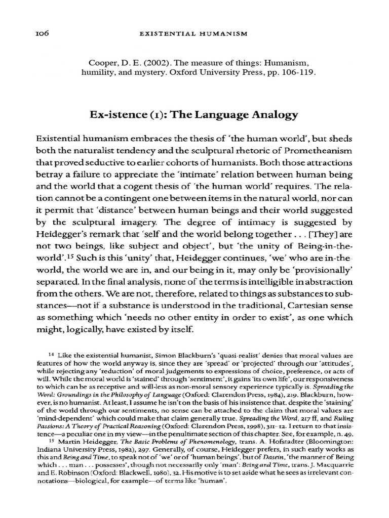 Cooper 2002 | PDF | Experience | Existentialism