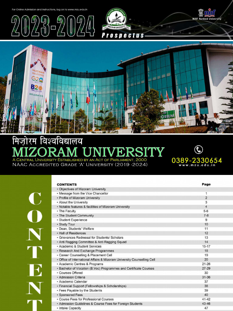 MZU Prospectus 2023 2024 | PDF