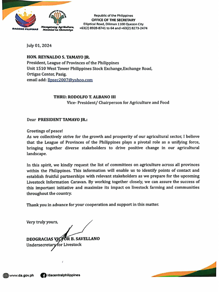 Letter From DA Re-List of Committees in Prov | PDF