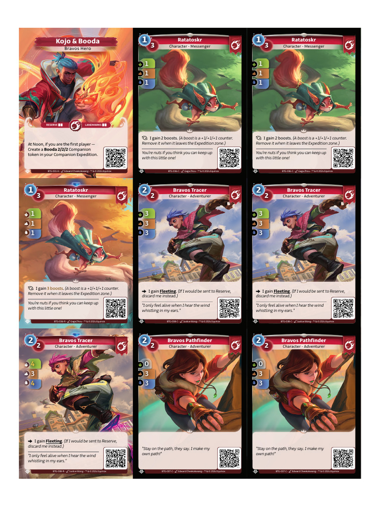Altered TCG Demo Deck Bravos PRINT PLAY A4 en US | PDF