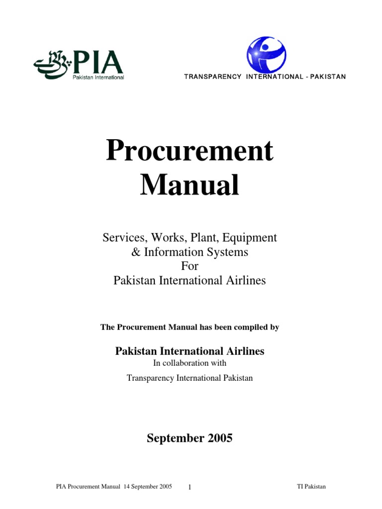 Procurement Manual | PDF
